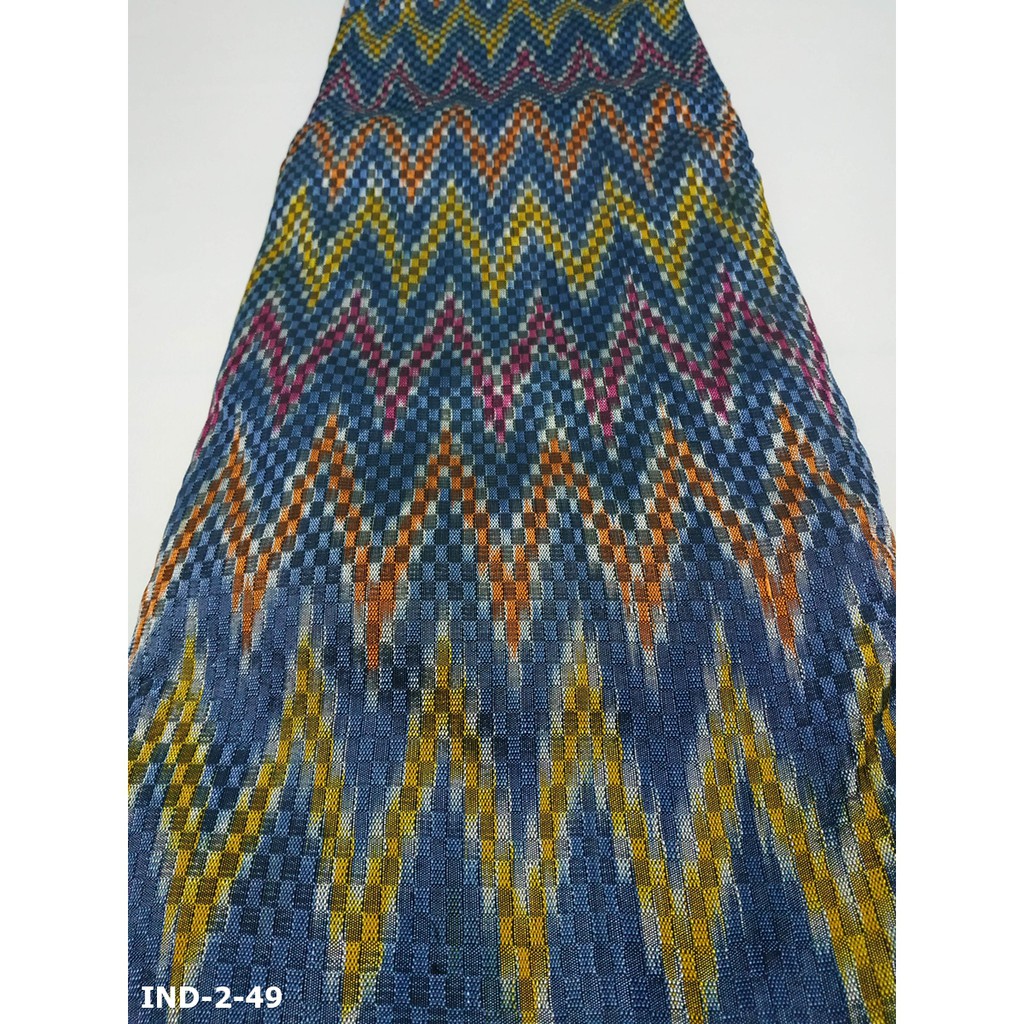 Jual Kain Tenun Dobby Ikat Sutra Bugis Makassar Biru - Tenun Sengkang ...