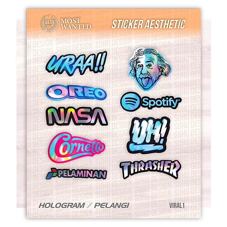 Jual VIRAL!!! [TERLARIS] BISA COD | STICKER HOLOGRAM LOGO VIRAL SERIES ...