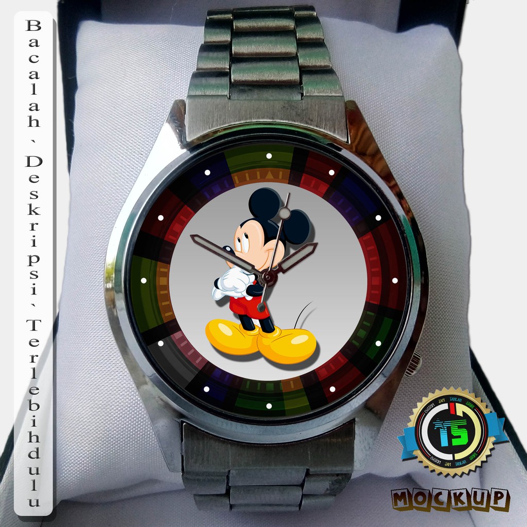 Jual Jam Tangan Mickey Mouse Eumz Stainless Steel | Custom Jam Tangan ...