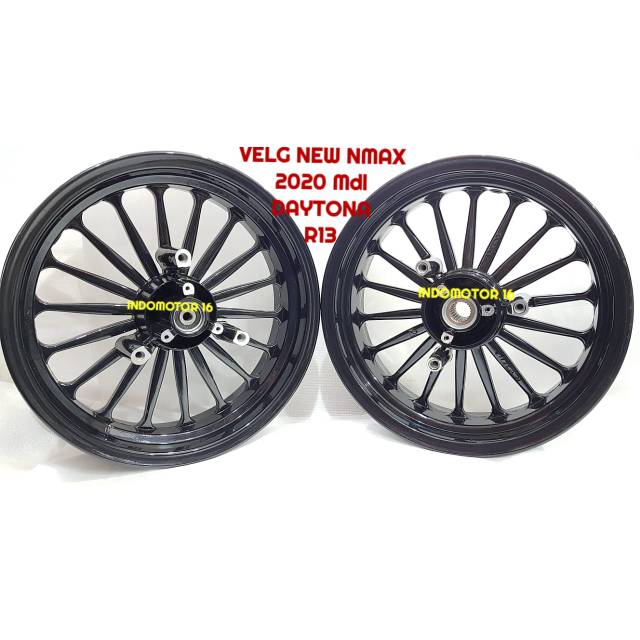 Jual Velg NEW NMAX Rossy Model Daytona BLACK 350-400 R13 | Shopee Indonesia