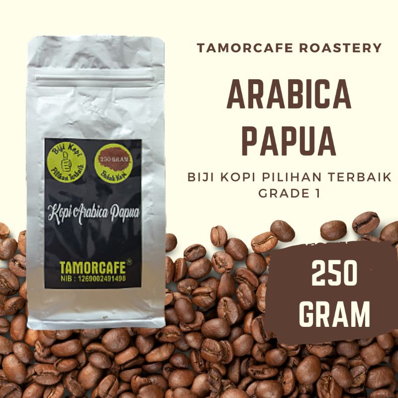 Jual Kopi Arabica Papua 250 gram ( Bisa pilih bubuk atau biji ...