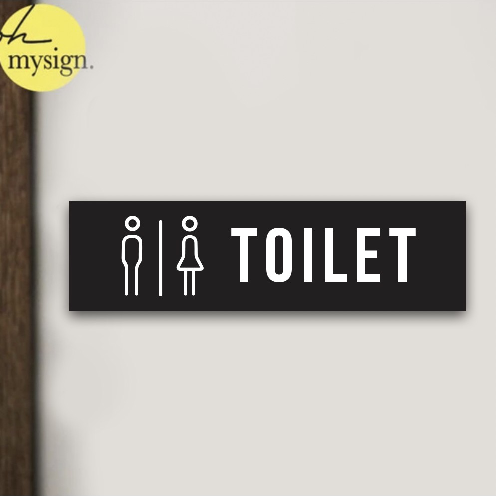 Jual Sign Akrilik Toilet | Acrylic Signage WC | Label Pintu Toilet ...