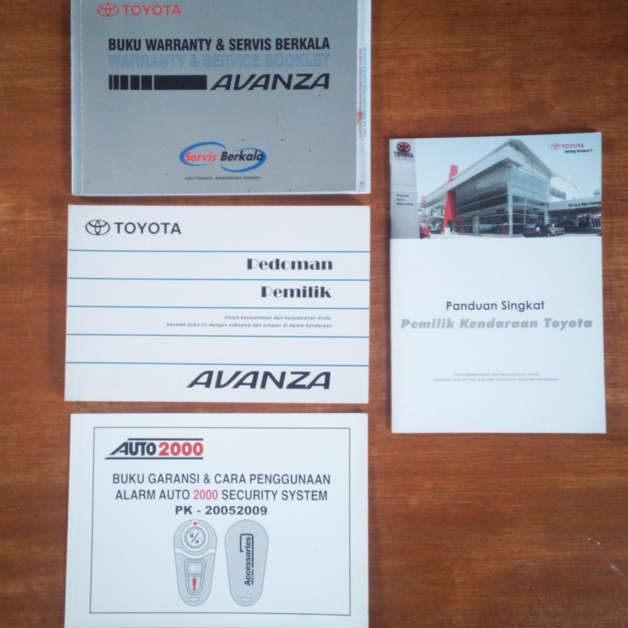 Jual Buku manual book pedoman pemilik garansi service Avanza auto 2000 ...