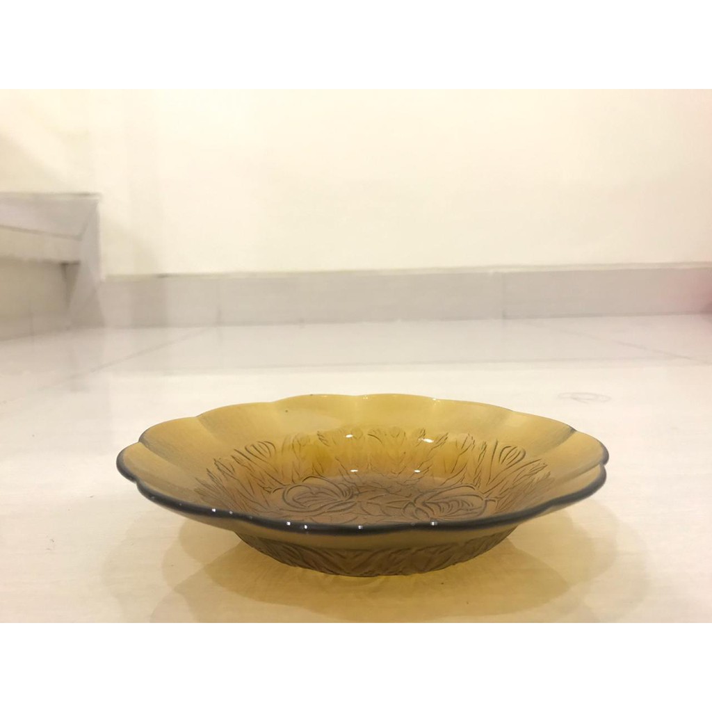 Jual PIRING KUE PIRING SNACK KACA BBC UKURAN 6 INCH WARNA COKLAT (DAPAT 6 PCS) | Shopee Indonesia