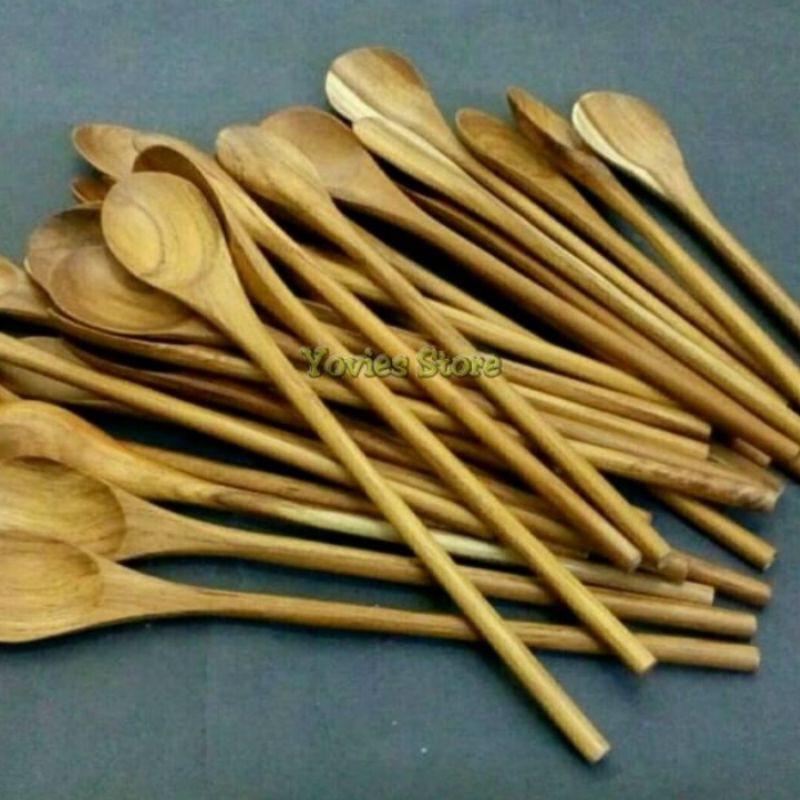 Jual Sendok Pengaduk Juice Bahan Kayu Jati 20 cm | Shopee Indonesia
