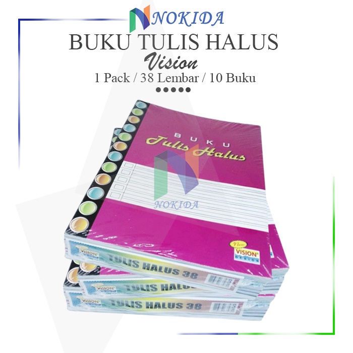 Jual Nokida Buku Tulis Latin Vision 38 Lembar [1 Pack] / Buku Halus ...