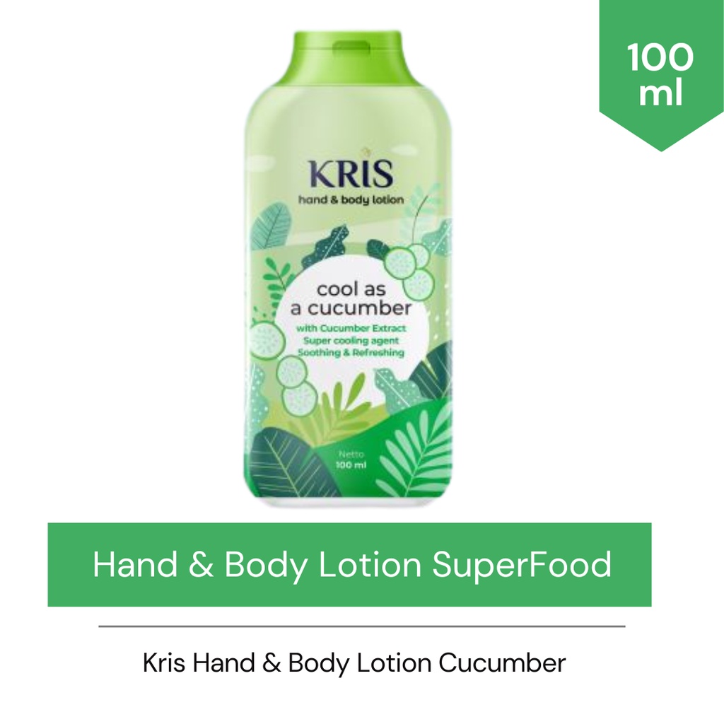 Jual Kris Hand & Body Lotion Superfood Cool as a Cucumber | Shopee ...