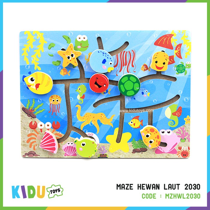 Jual Mainan Anak Maze Hewan Laut 2030 Kidu Toys | Shopee Indonesia