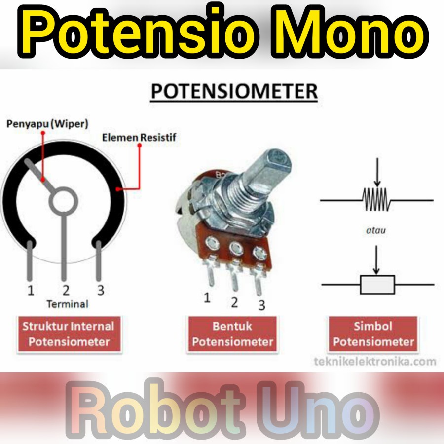Jual Potensio Mono Linear Potensiometer Potensio Meter Variable ...