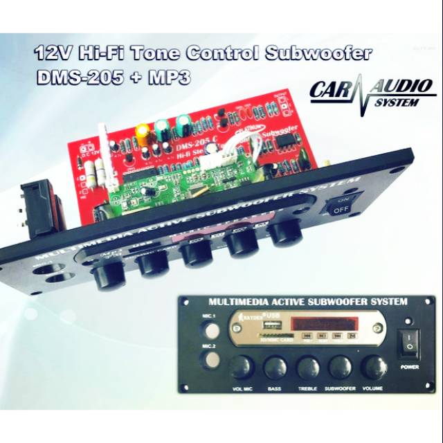 Jual KIT TONE CONTROL SUBWOOFER 12V DMS-205 MP3 | Shopee Indonesia