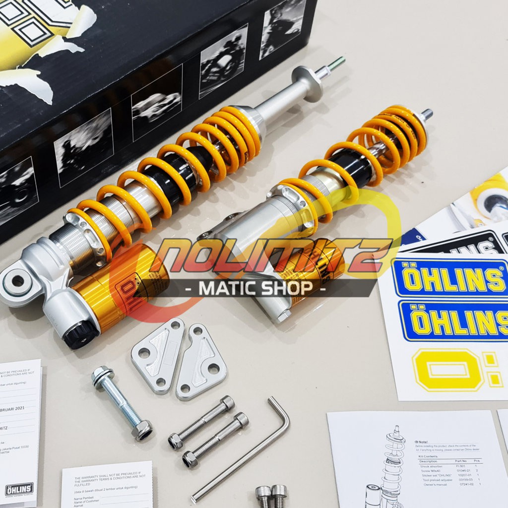 Jual Shock Shockbreaker OHLINS PI 801 PI 802 Vespa Sprint Primavera 3V ...