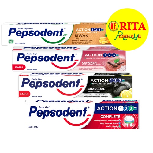 Jual Pepsodent Pasta Gigi Action All Variant 123 160 Gr / Pasta Gigi ...