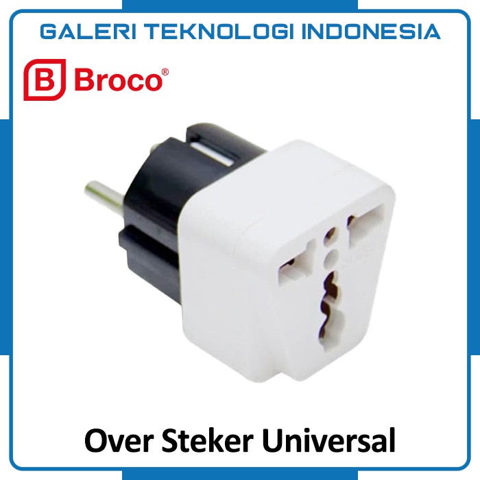 Jual Broco Colokan Listrik Converter Sambungan Kaki Tiga 3 Gepeng SNI ...
