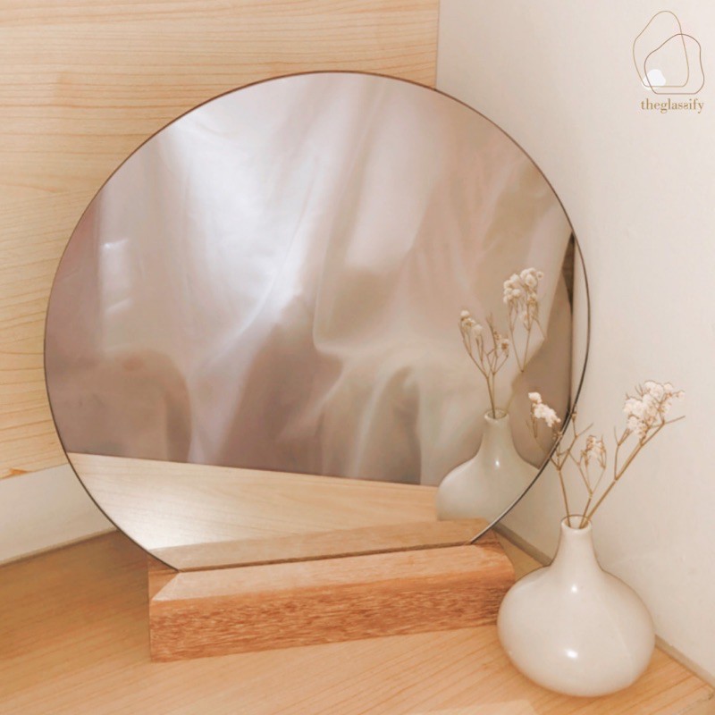 Jual Aesthetic mirror MOON / kaca cermin bulat aesthetic MOON / Cermin ...