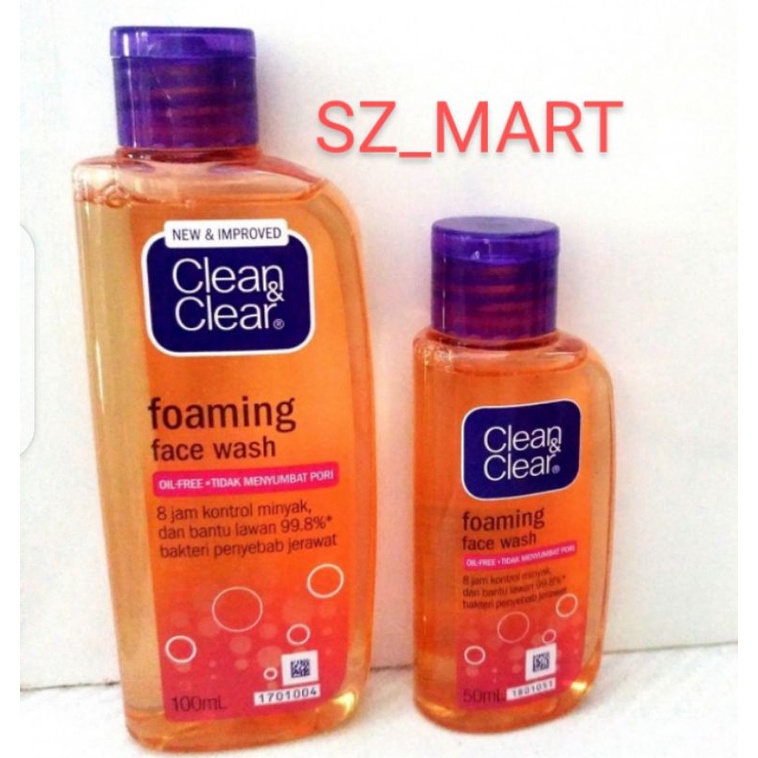 Jual Clean & Clear 100ml / 50ML foaming face wash | sabun cuci muka ...