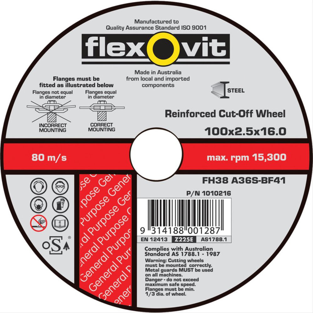 BATU GERINDA POTONG 4" FLEXOVIT 100x2.5x16mm A36S-BF41 | Shopee Indonesia