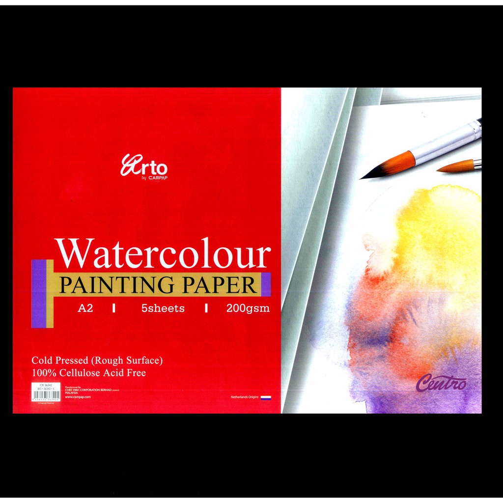 Jual Arto Watercolour Painting Paper A2 200Gsm Kertas Cat Air Cellulose ...
