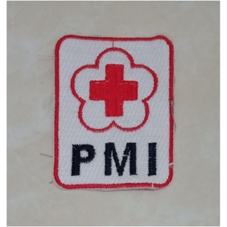 Jual bedge PMI palang merah indonesia bordir logo pmi badge palang ...