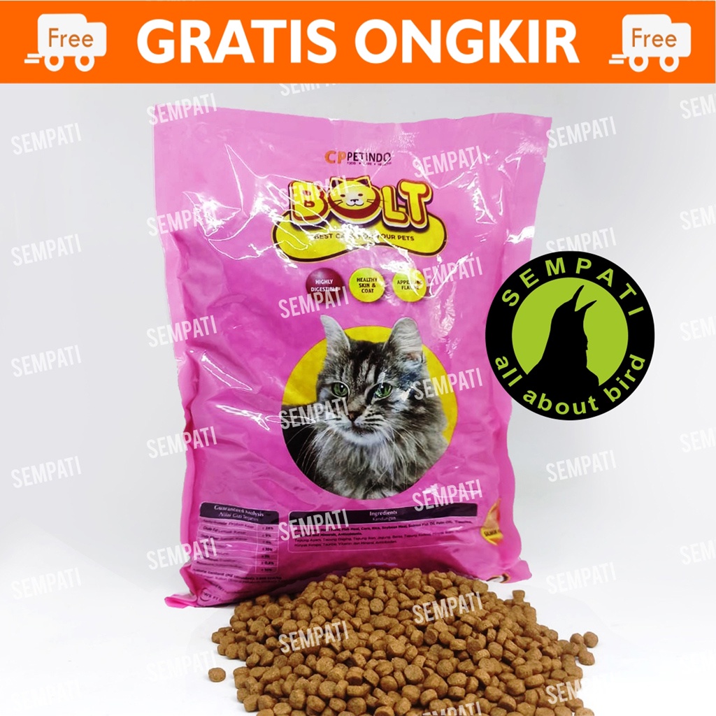 Jual Makanan Kucing Bolt Salmon Cat food Kemasan 800 gr Pakan Kucing ...