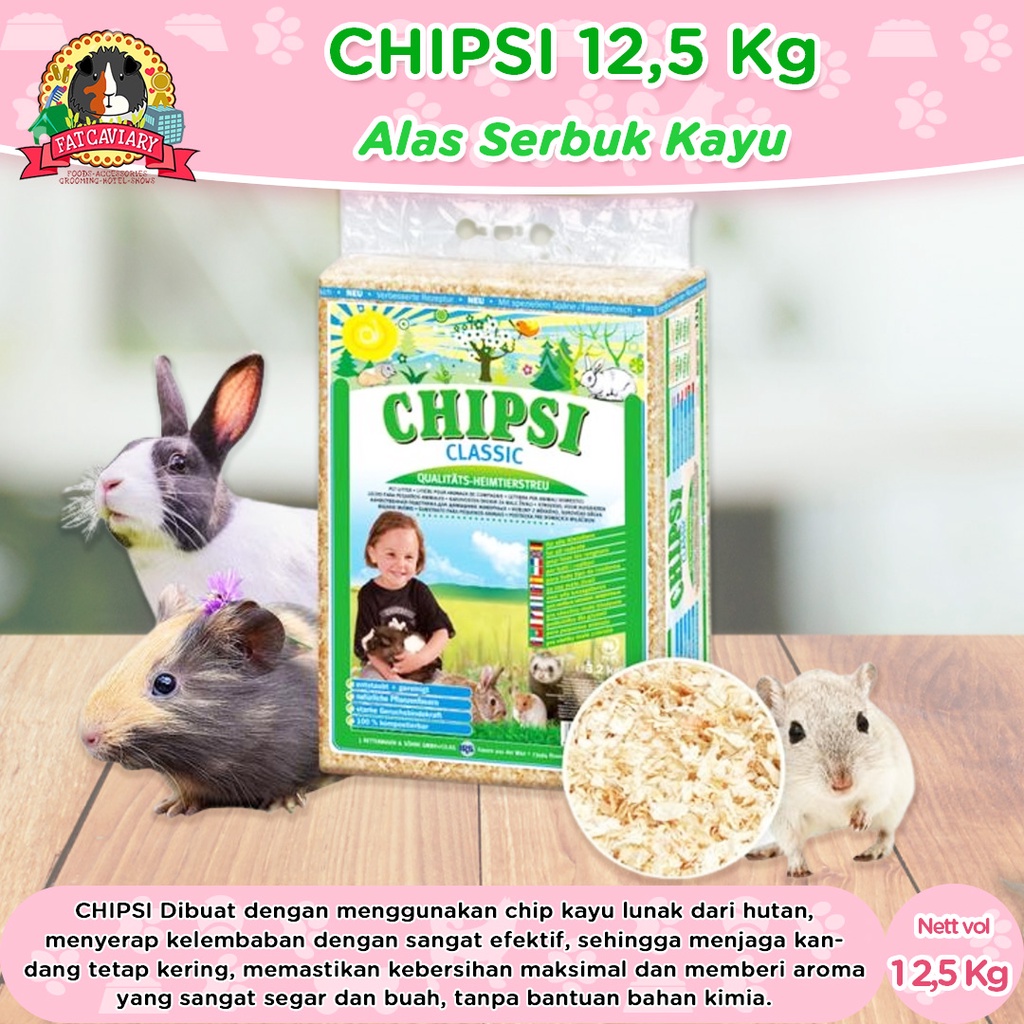 Jual CHIPSI CLASSIC 12,5KG /wood chips/serbuk kayu hamster | Shopee ...