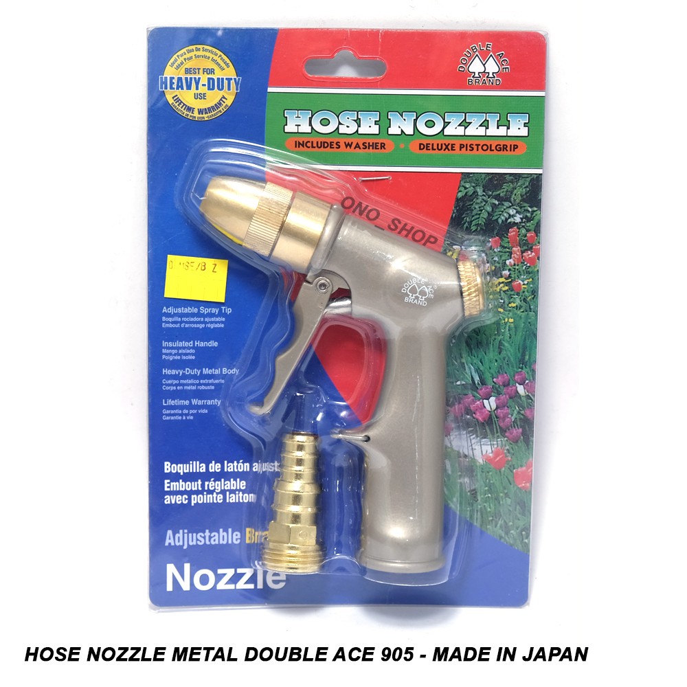 Jual Hoze Nozzle Metal - Semprotan Air Double Ace 905 - Made in Japan ...