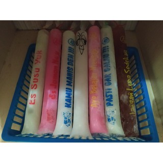 Jual Plastik Es Mambo Mix Sablon Warna dan Tulisan/Es Spidol/Es Lilin ...