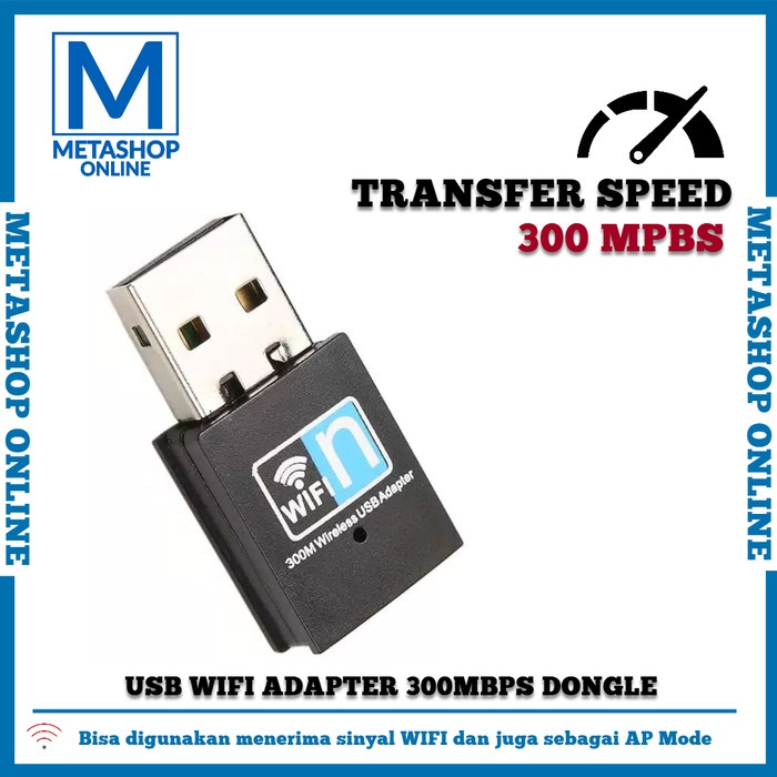 Jual USB WiFi 300 Mbps Wireless Dongle Adapter Receiver Transmitter | Shopee Indonesia