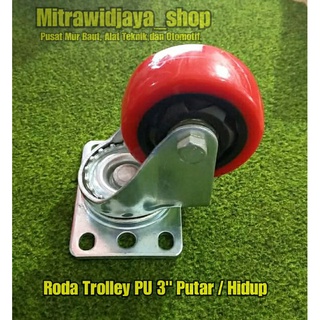 Jual RODA UNTUK TROLLEY UKURAN 3 INCH, 4 INCH, 5 INCH Roda pu Roda ...