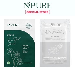 Jual NPURE SHEET MASK NPURE CICA CENTELLA ASIATICA SHEET MASK NPURE ...