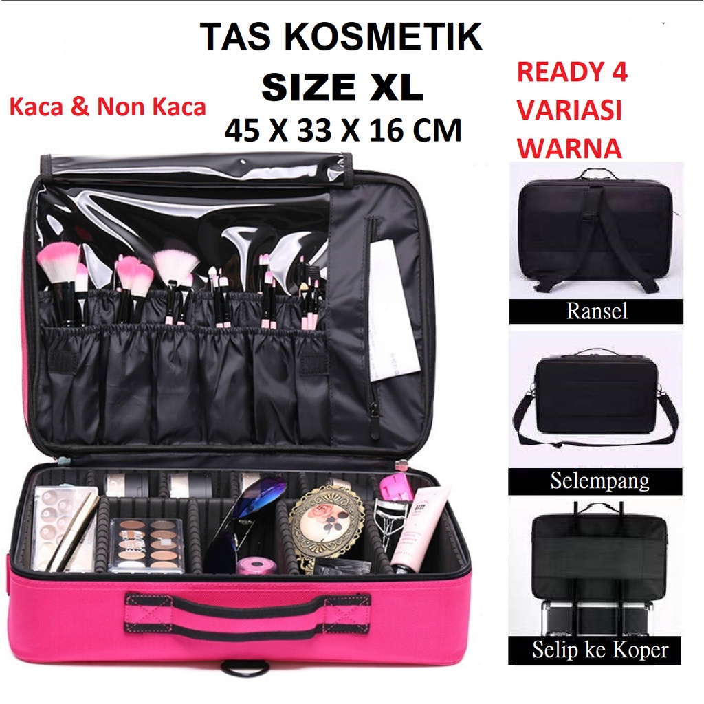 Jual ( COD ) XL TAS KOSMETIK TAS MAKE UP BEAUTY CASE ORGANIZER POUCH ...