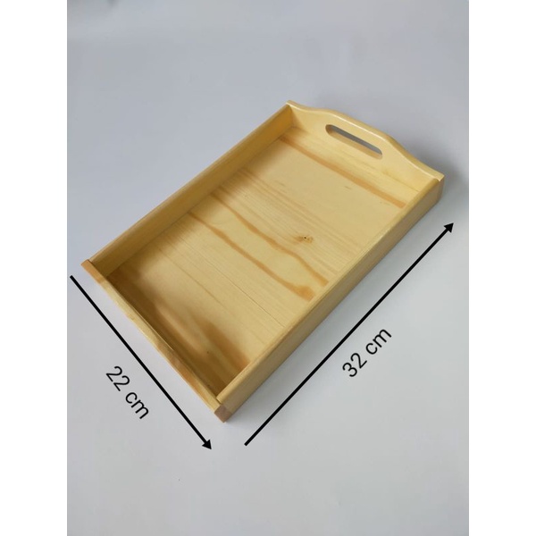 Jual Nampan Kayu | Baki Kayu | Tray Kayu Dari Pinus Anti Jamur | Shopee ...