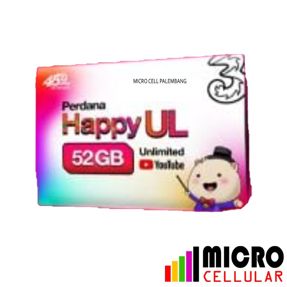 Jual Kartu Perdana TRI HAPPY UNLIMITED 52 GB - Unlimited YouTube/VIU ...