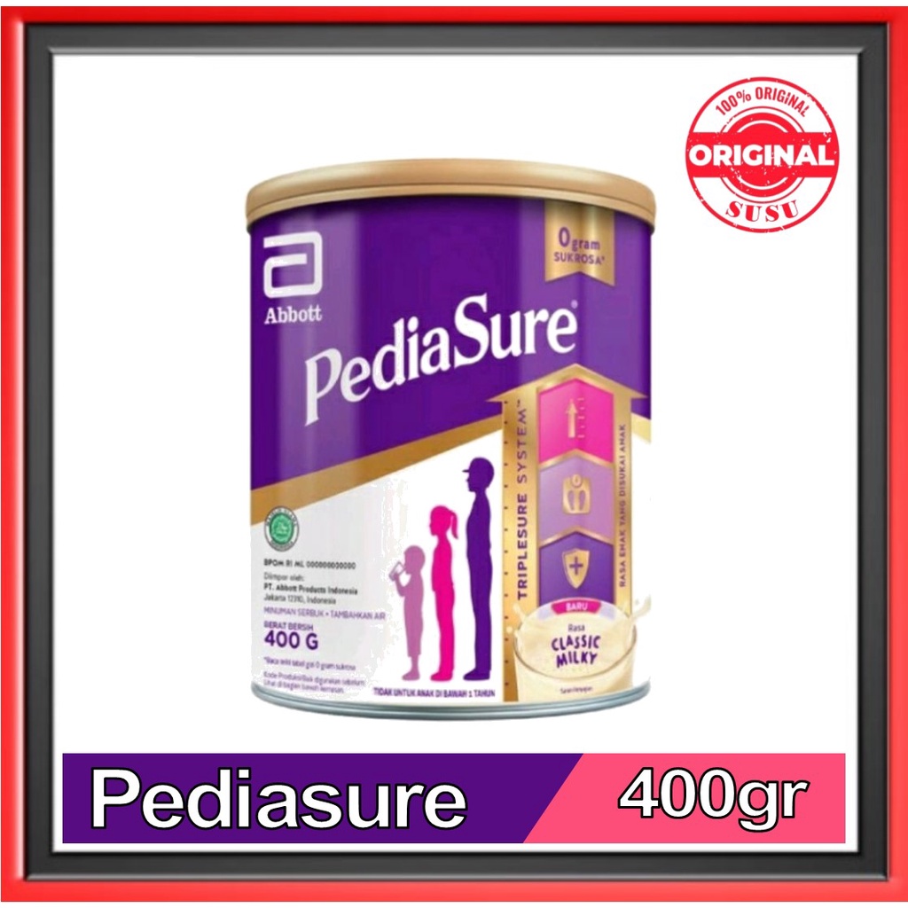 Jual Pediasure Triplesure Classic / Coklat / Vanila 400gr | Shopee Indonesia