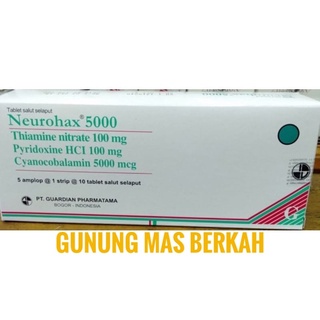 Jual Neurohax 5000 10 Tablet - untuk gangguan saraf tepi dan kekurangan ...