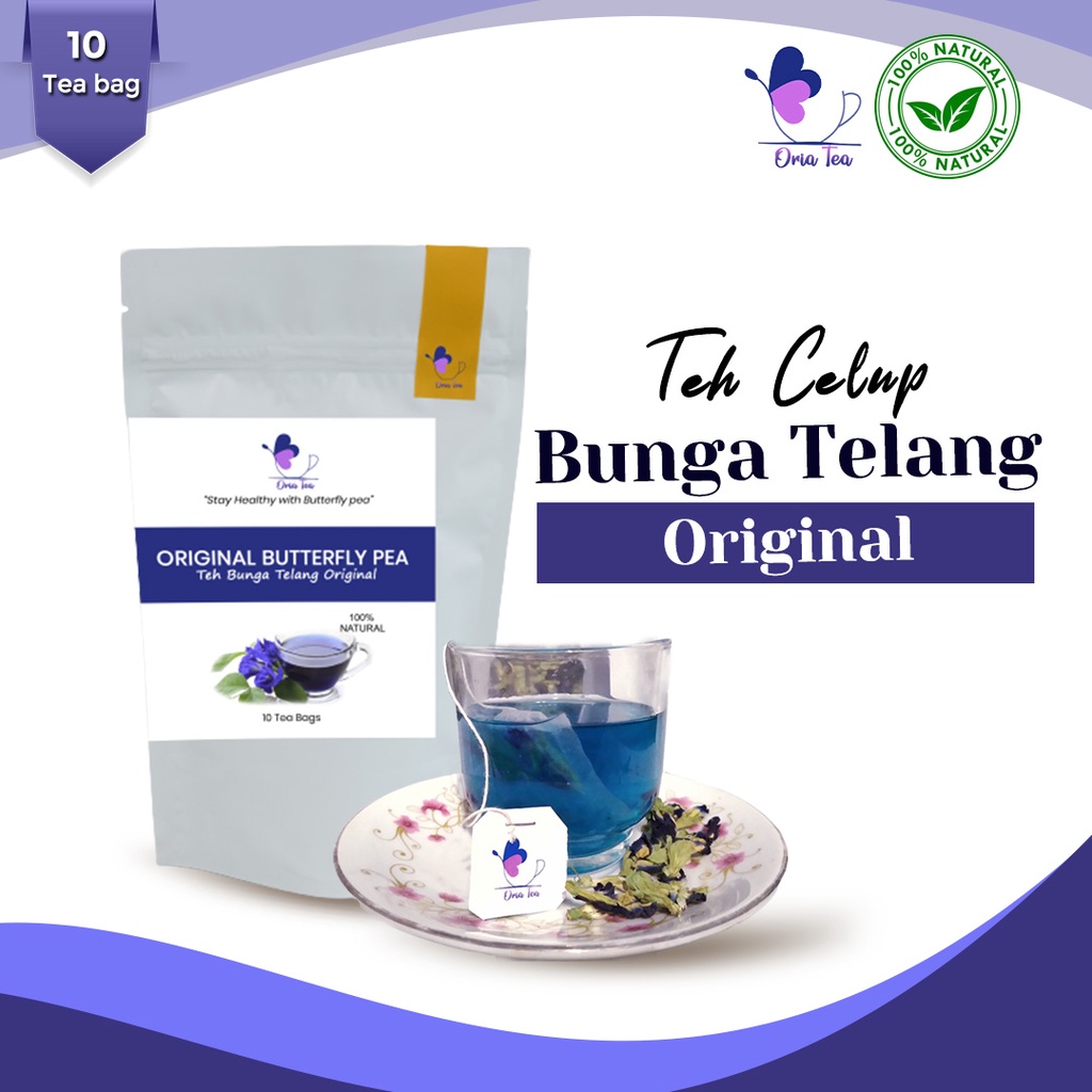 Jual Teh Celup Bunga Telang Original/Teh Herbal Praktis/Teh Bunga ...
