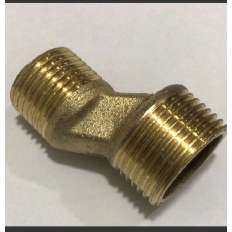 Jual Double nepel panas dingin kuningan asli / double nepel bathtub uk 1/2 x 3/4 inch | Shopee ...