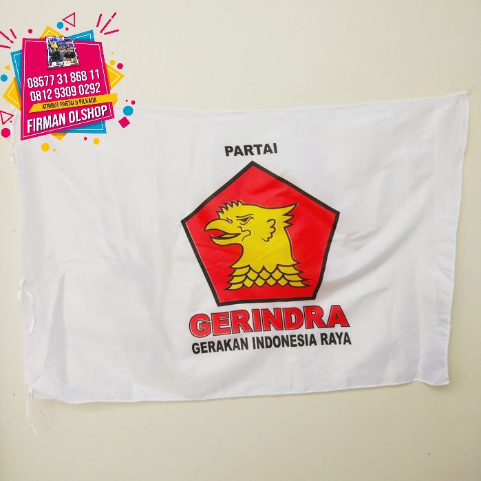 Jual BENDERA PARTAI GERINDRA UKURAN 60X90 CM ISI 100 LEMBAR/BENDERA ...