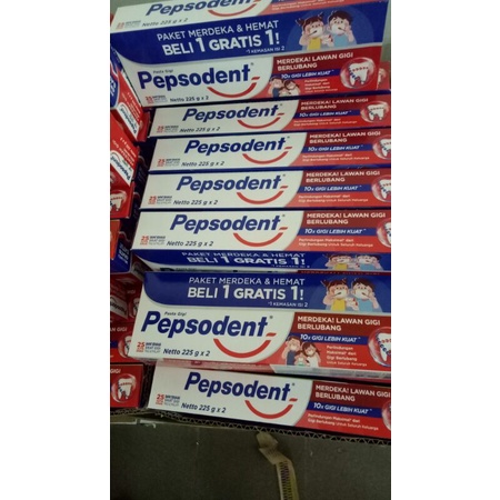 Jual Pepsodent Jumbo 225 gr Kemasan isi 2 pcs | Shopee Indonesia