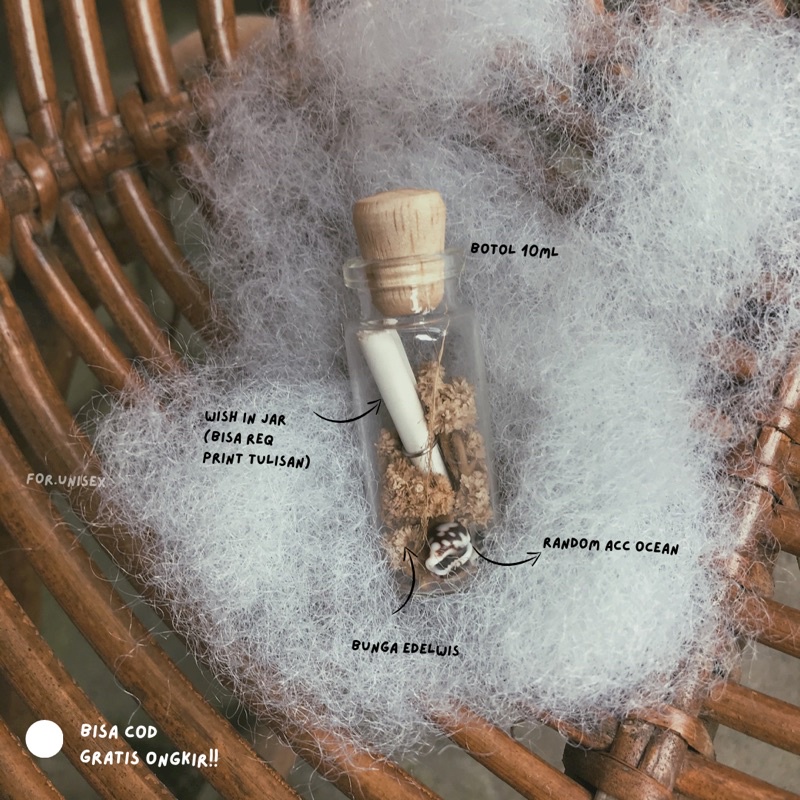 Jual Message in bottle/botolsurat/message mini/kartu ucapan in jar ...