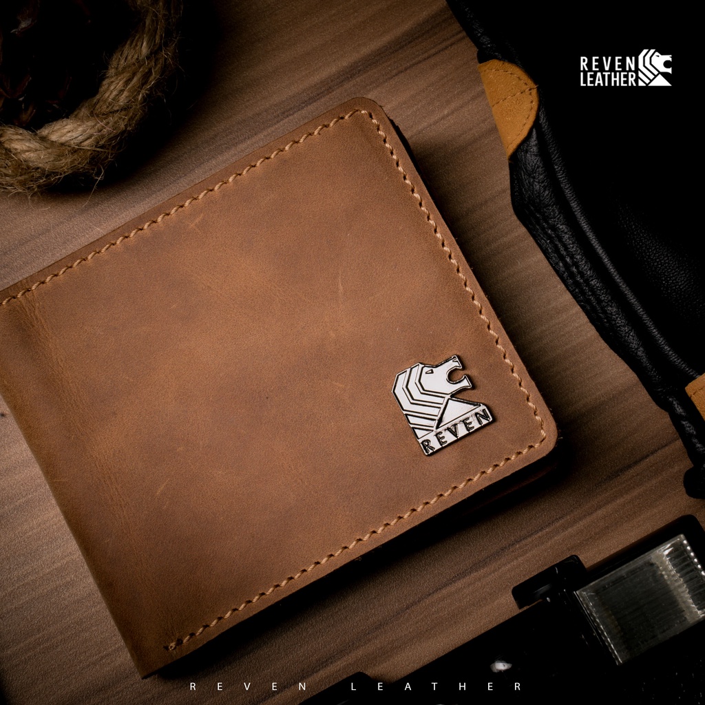 Jual Dompet Pria Kulit Asli Crazy Horse Dof Terbaru Reven Arjuna Coklat ...