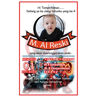 Jual TEMA ISHWAR 01 UNDANGAN ULANG TAHUN ULTAH ULANGTAHUN KARTU ...