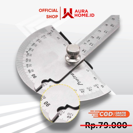 Jual Penggaris Busur Derajat 14.5cm 180 Degree / Penggaris Mistar ...