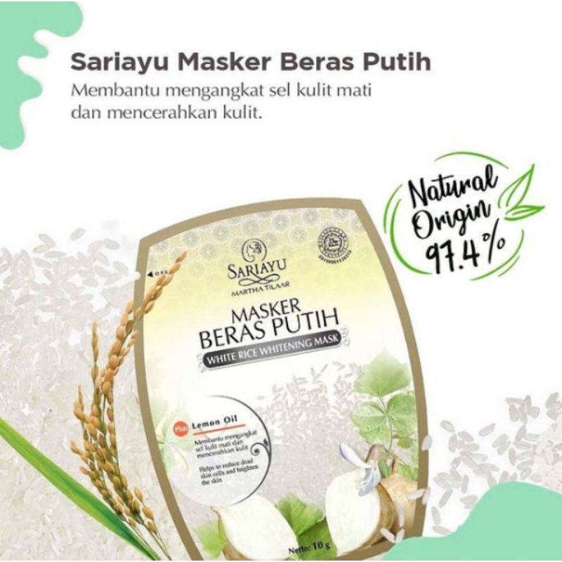 Jual Sariayu Masker Beras Putih Sachet 10gr | Shopee Indonesia