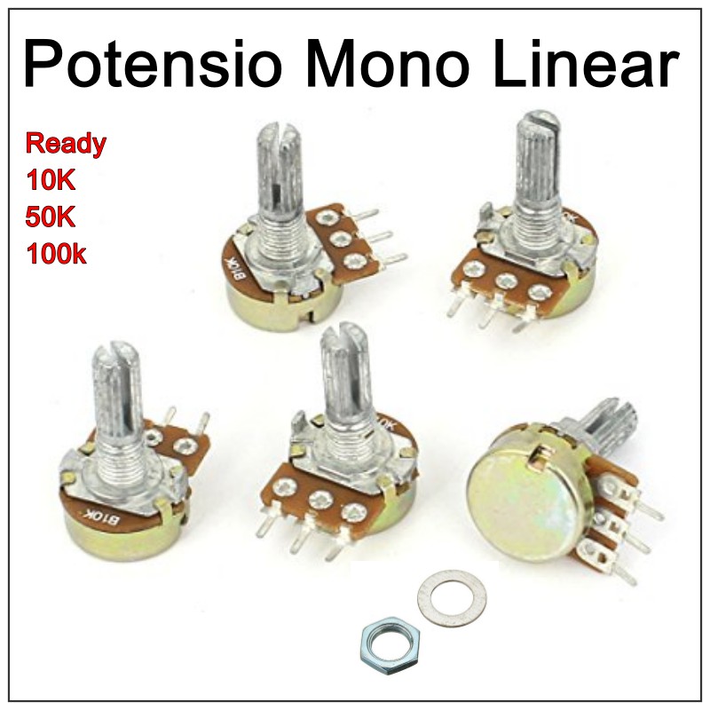 Jual Potensio Mono Linear Potentiometer Variable Resistors Pot Var ...