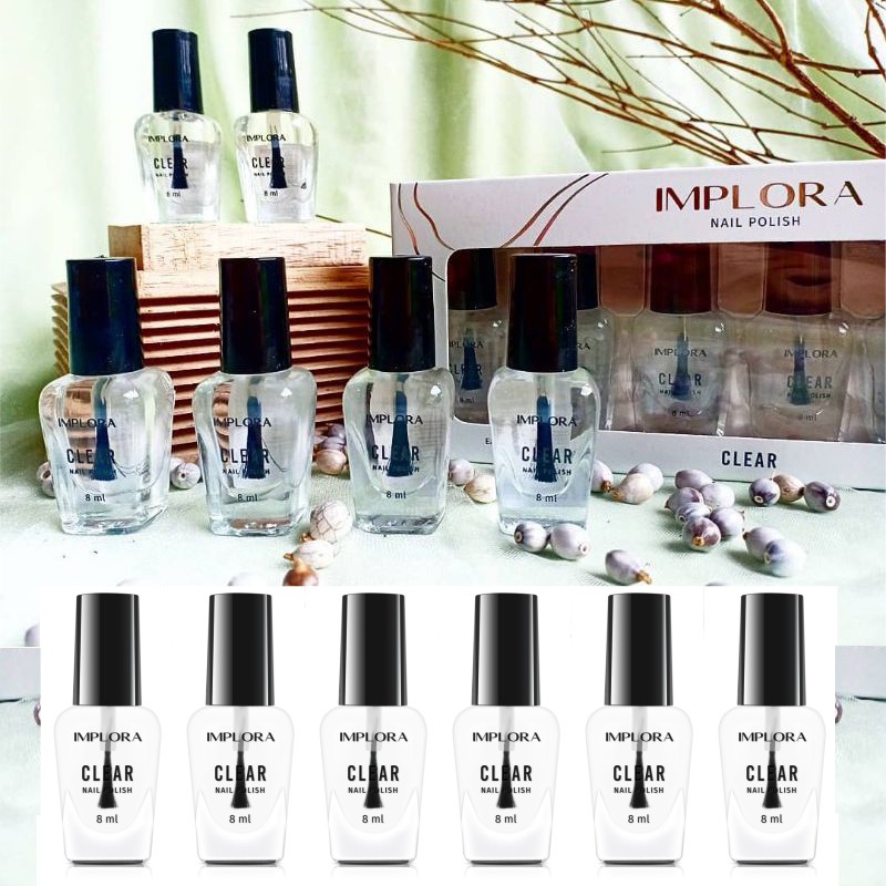 Jual NEW IMPLORA NAIL POLISH CLEAR SERIES IMPLORA CAT KUKU KUTEK BENING ...