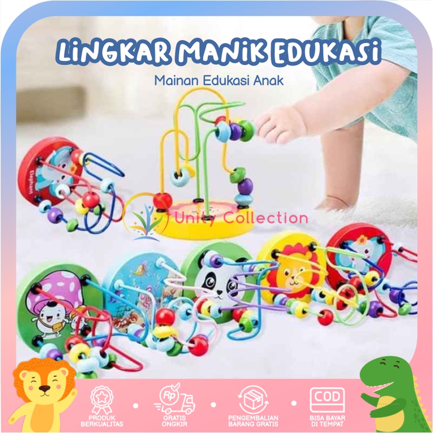 Jual Alat Hitung Lingkar Manik / Bulat Puzzle Kayu | Shopee Indonesia