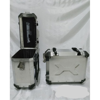 Jual Side - Box Samping Motor Badak Hitam Alumunium Pannier 27 Liter ...