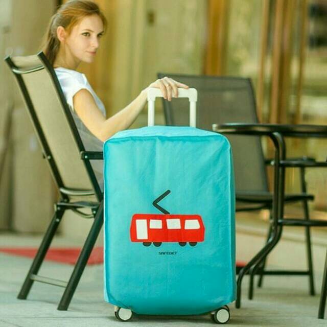 Jual Sarung koper cover pelindung koper warna BIRU desain unik harga ...