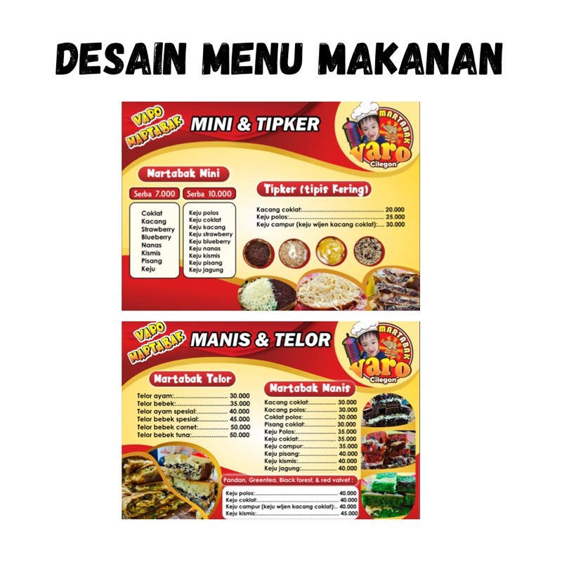 Jual Jasa Desain Menu Makanan | Shopee Indonesia