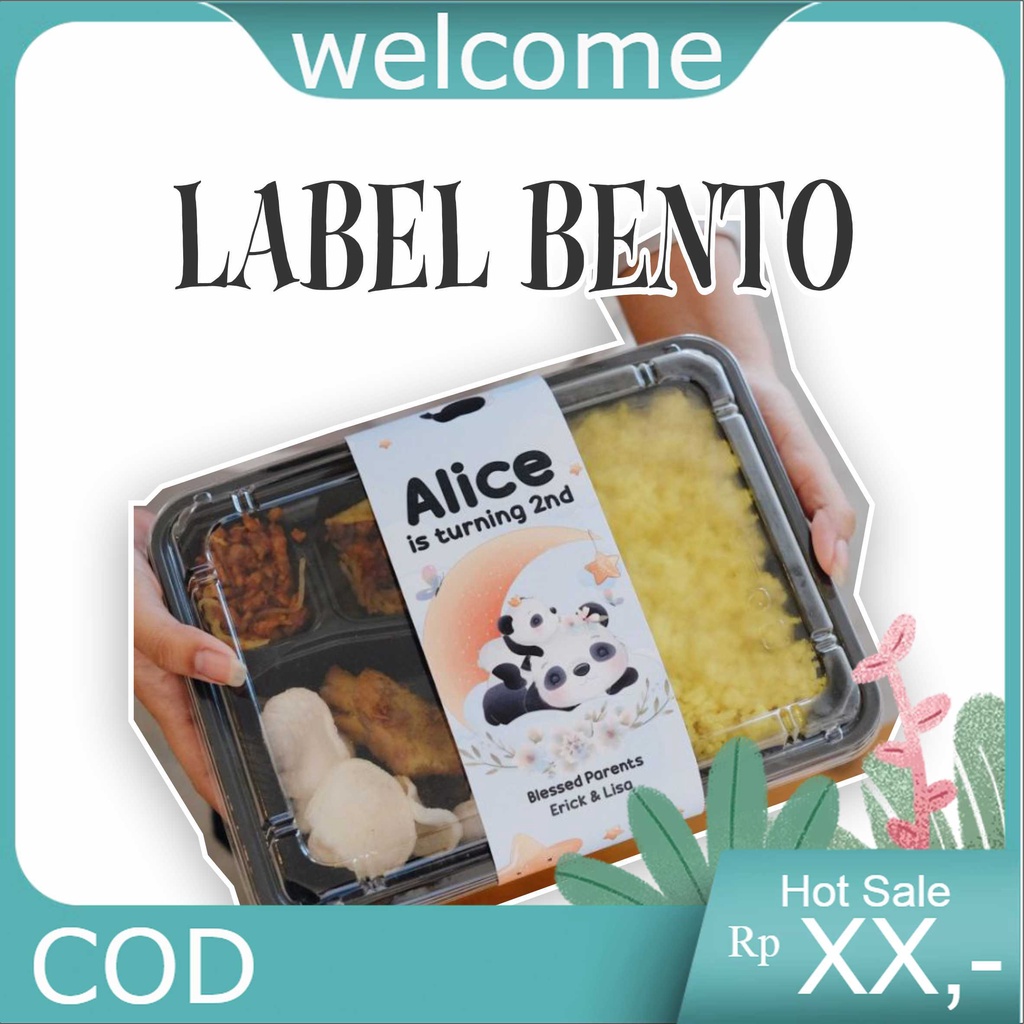 Jual [Fadhilsouvenir] Label Bento Custom, Paperbelt Bento Custom ...